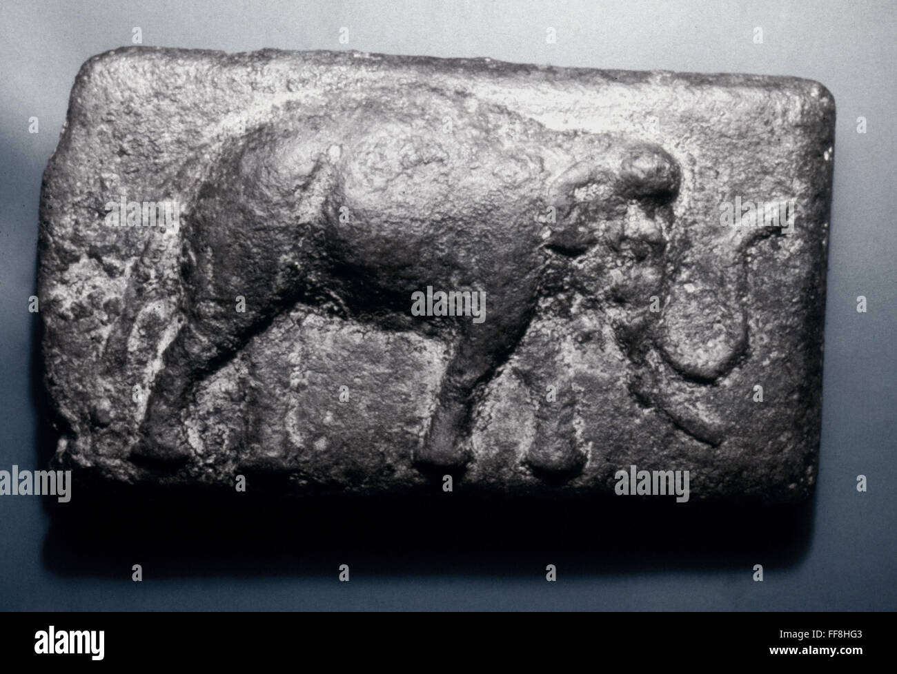 ROMAN COIN: ELEPHANT. /nAes Signatum: Bronze ingot cast at Rome, 275 ...