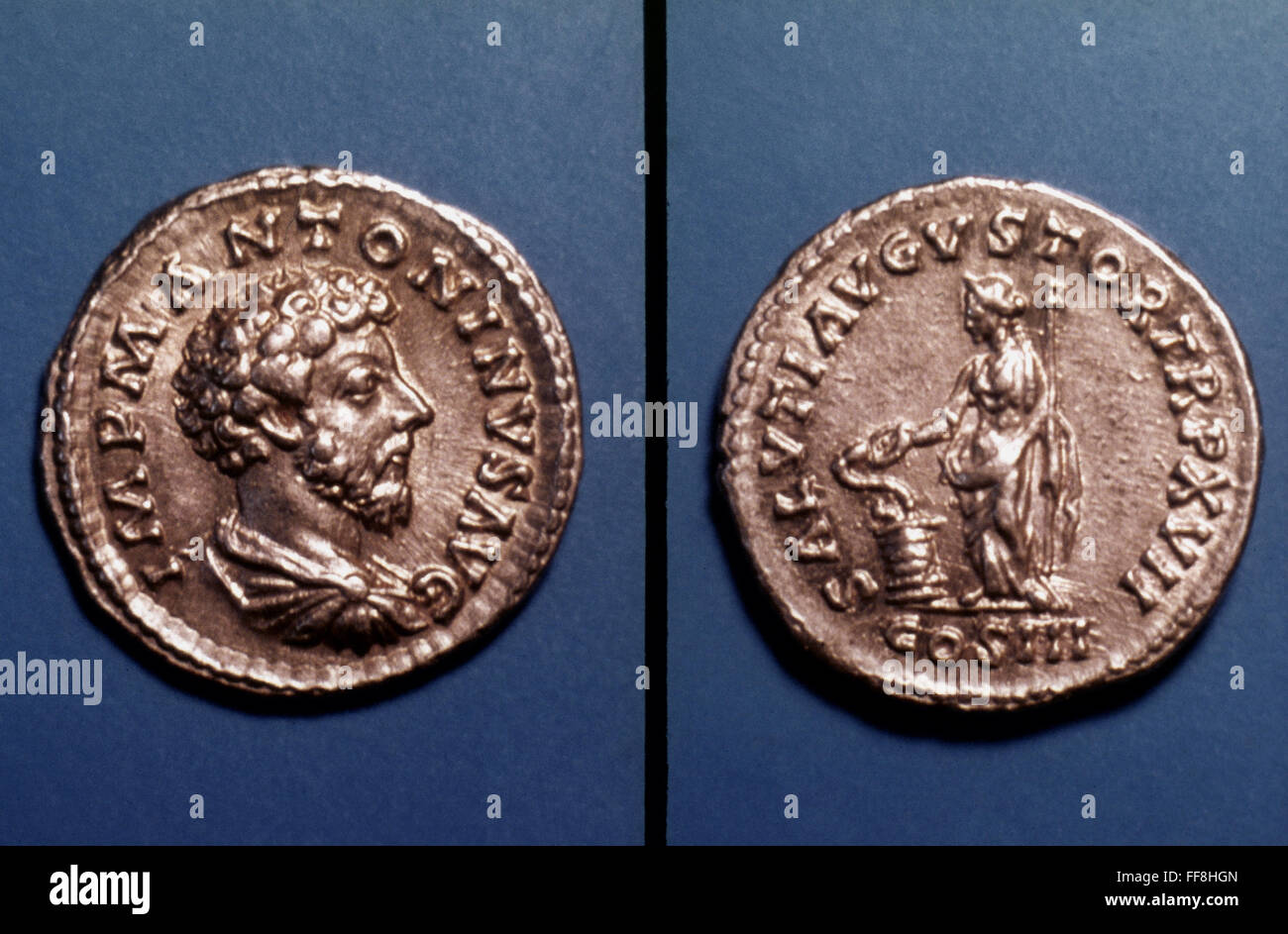 ROMAN COIN: MARCUS AURELIUS. /nMarcus Aurelius (161-180) on a Roman ...
