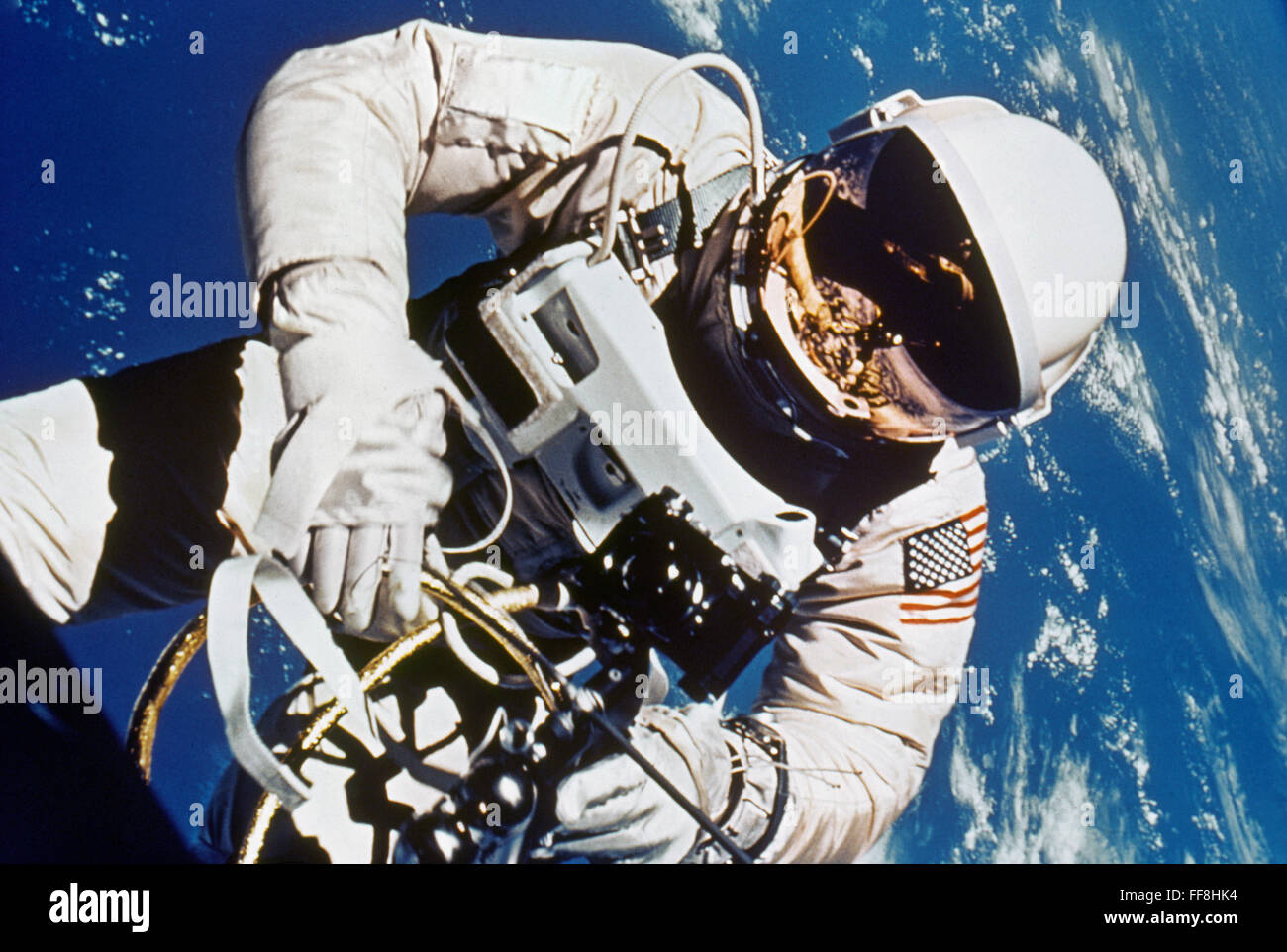 GEMINI 4: SPACEWALK, 1965. /nAstronaut Edward H. White during spacewalk ...