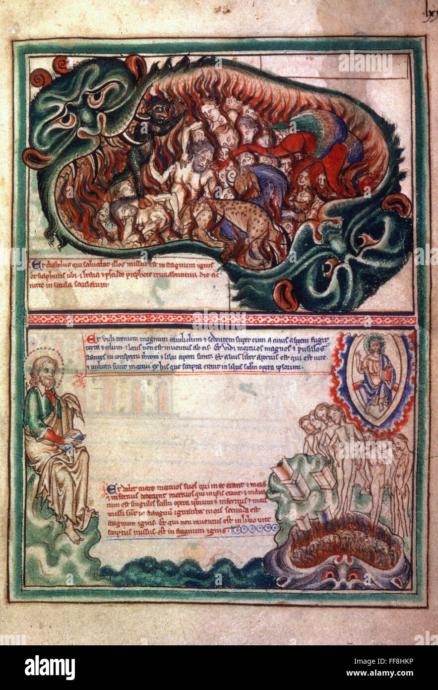 SATAN IN HELL/JUDGMENT DAY. /nTop: Satan cast into hell. Bottom ...