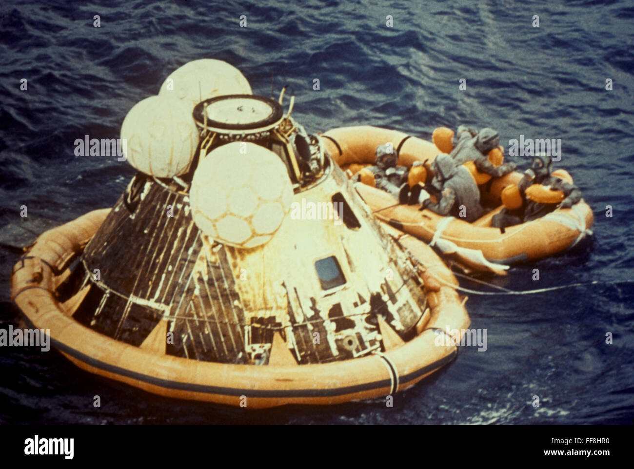 APOLLO 11: SPLASHDOWN. /nApollo 11 astronauts Neil Armstrong, Michael ...