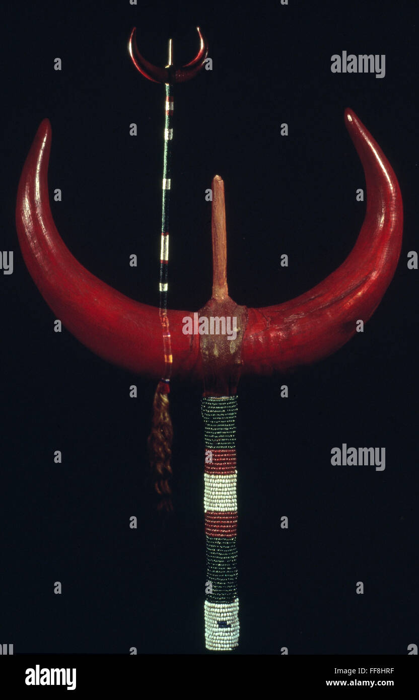 NATIVE AMERICAN STAFF. /nSioux Ghost Dance staff, c1890 Stock Photo - Alamy