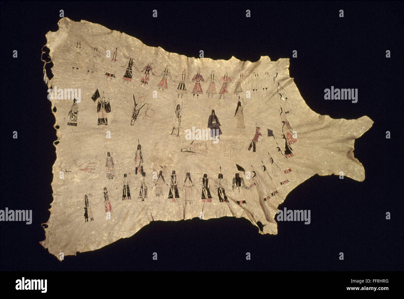 NATIVE AMERICAN PICTOGRAPH /nof Cheyenne Native American Ghost Dance ...