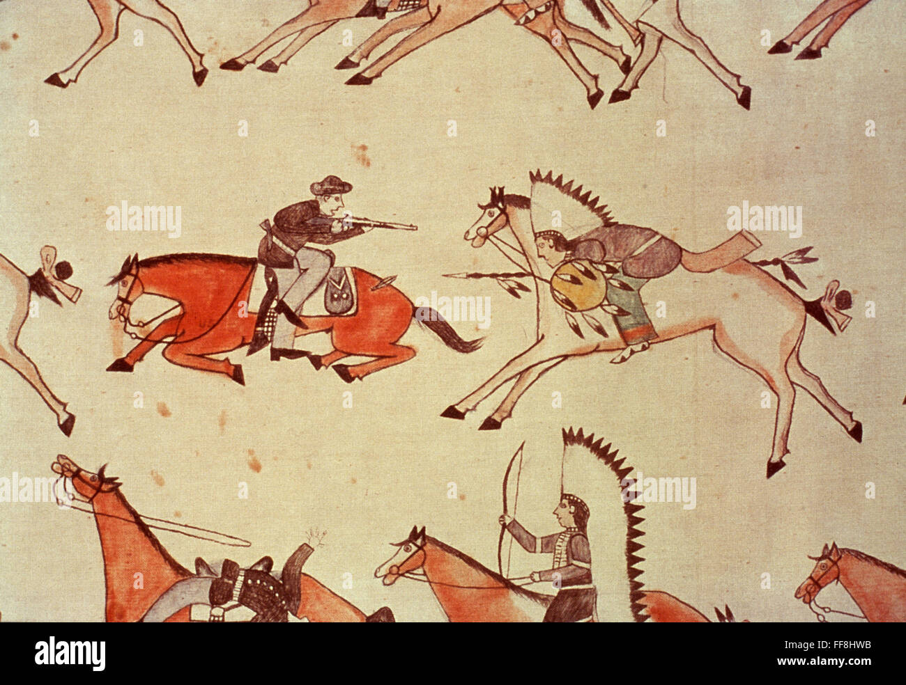 BATTLE OF LITTLE BIGHORN. /nU.S. cavalry soldier and Native American ...