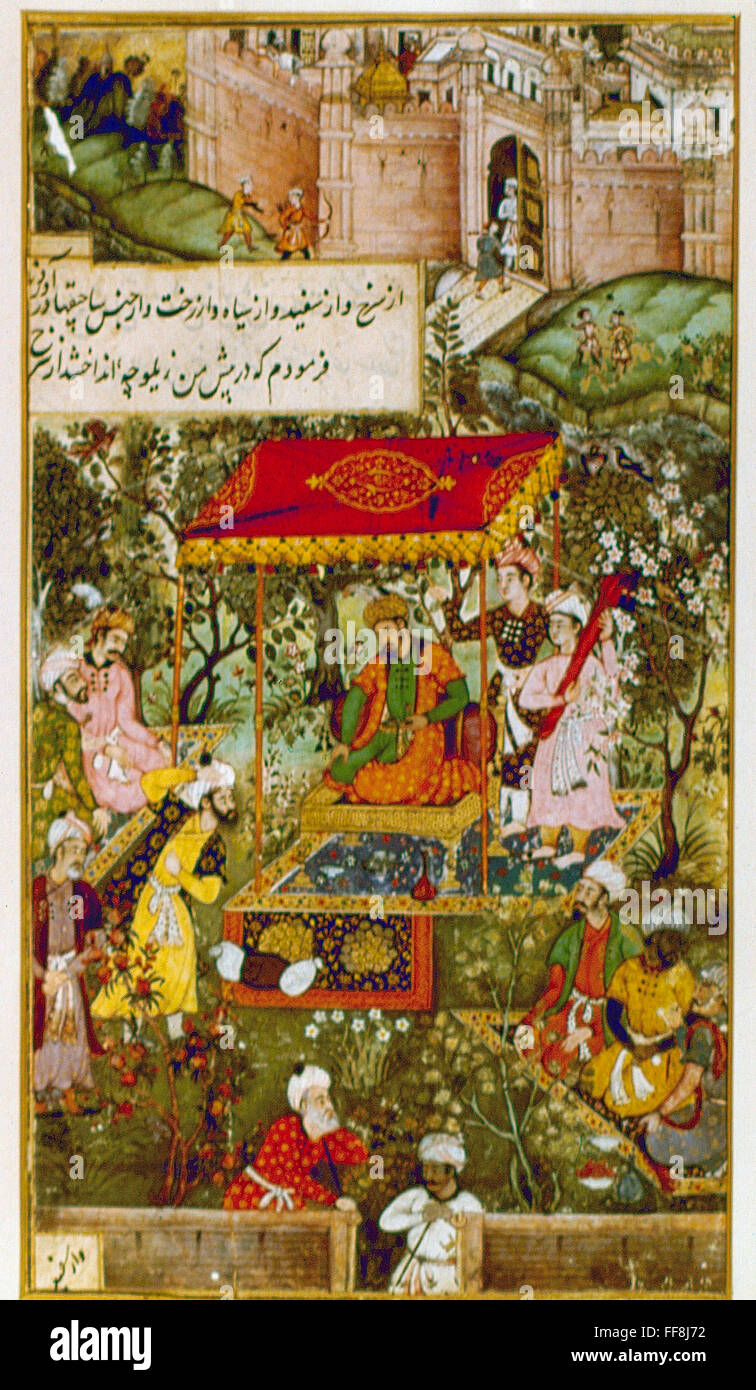 BABUR (1483-1530). /nFirst emperor of the Mughal empire of India ...