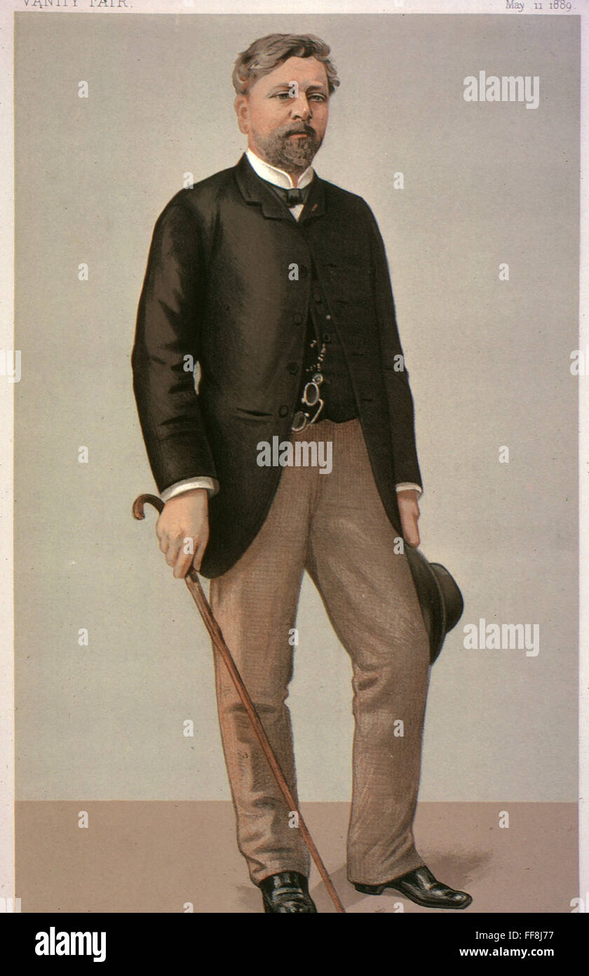 ALEXANDRE GUSTAVE EIFFEL /n(1832-1923). French engineer. Lithograph ...