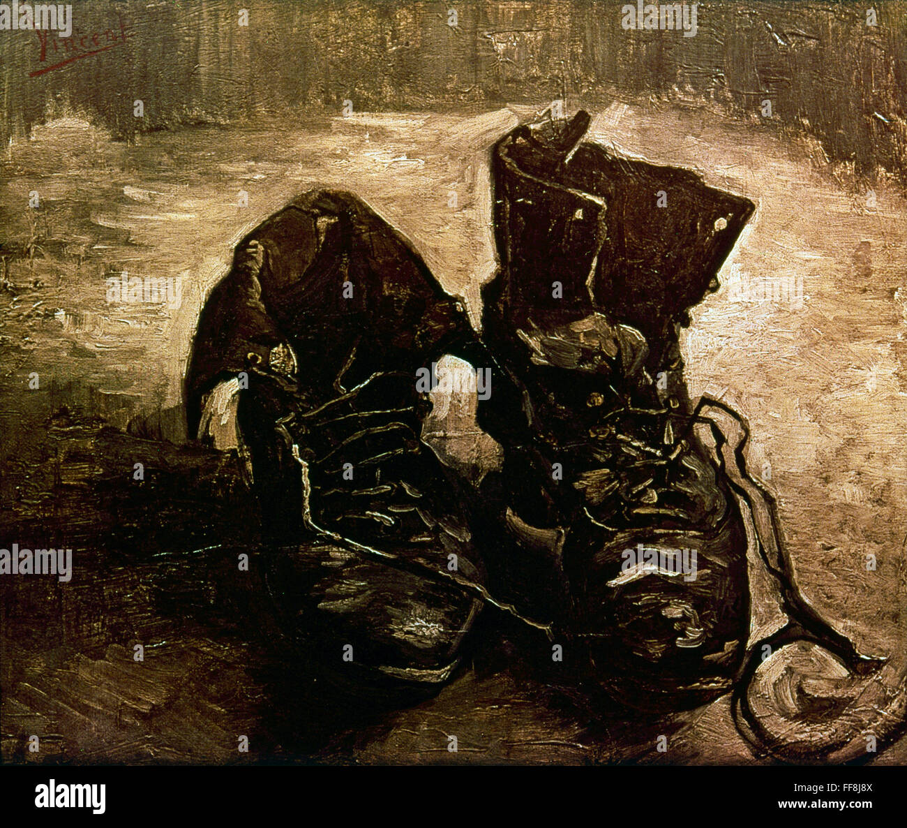 VAN GOGH: BOOTS, 1886. /nBoots with Laces. Oil on canvas, Paris, by ...