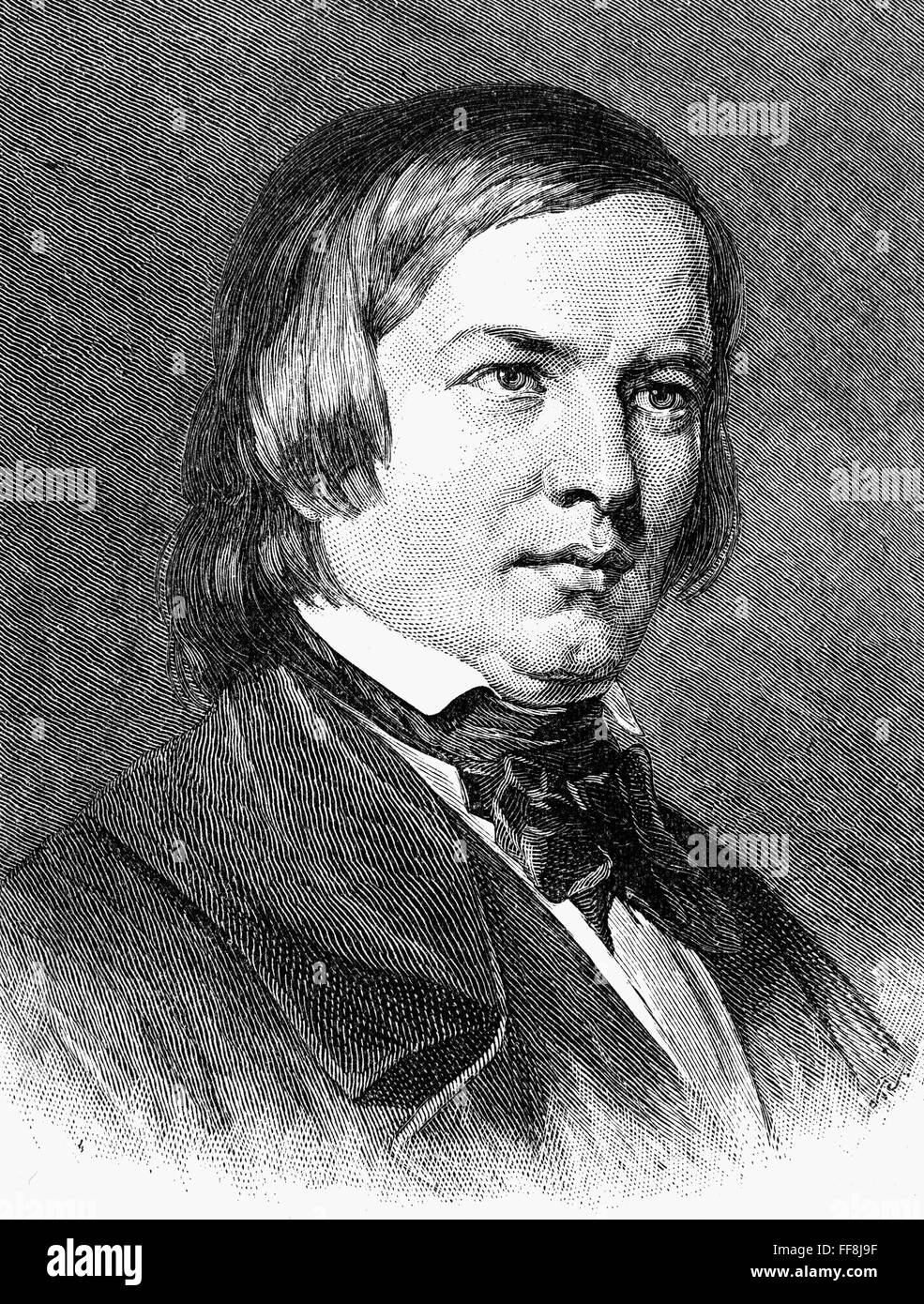 ROBERT SCHUMANN /n(1810-1856). German composer. Wood engraving ...