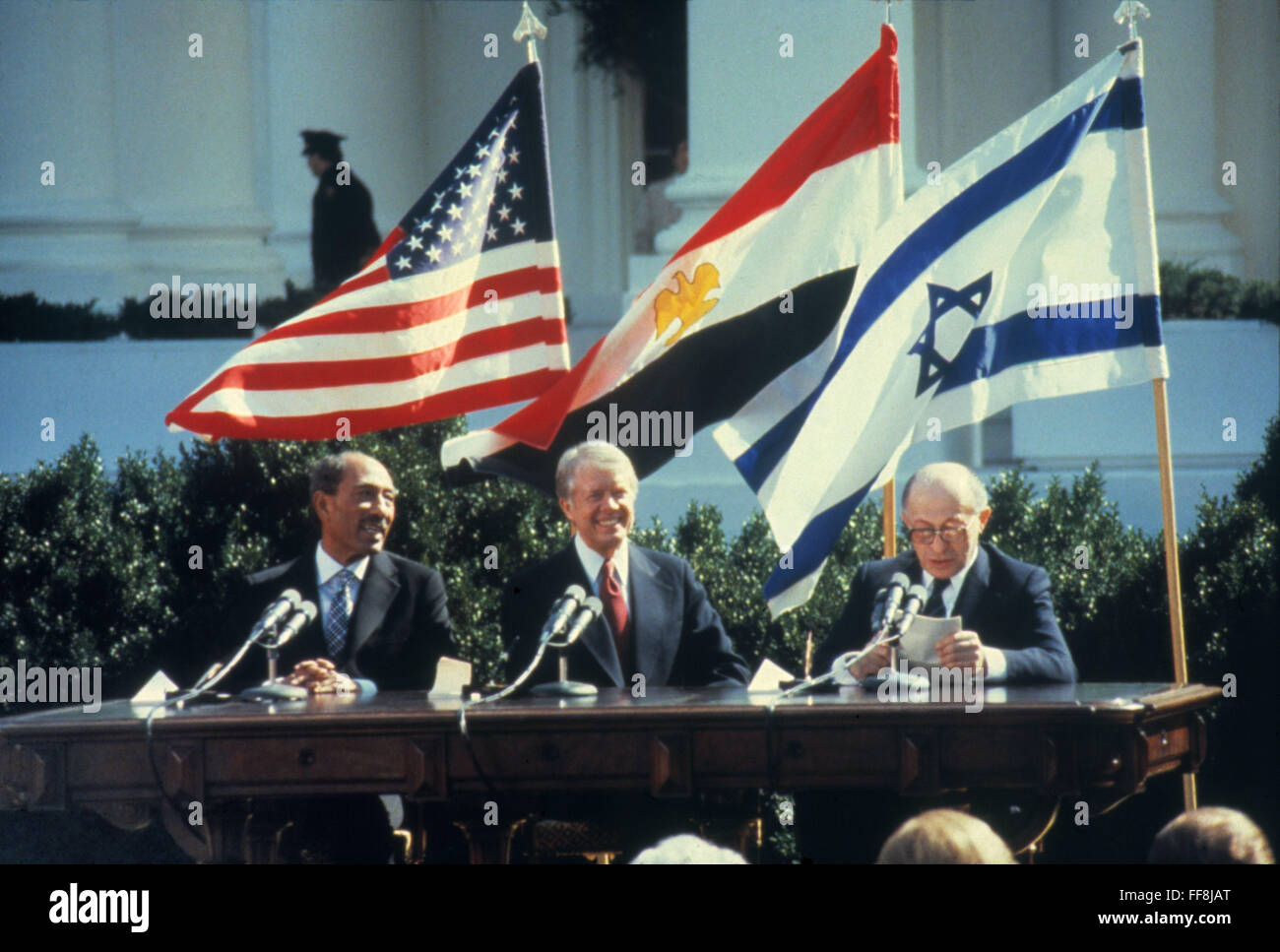 JIMMY CARTER, 1979. /nAnwar Sadat, Jimmy Carter, and Menachem Begin ...
