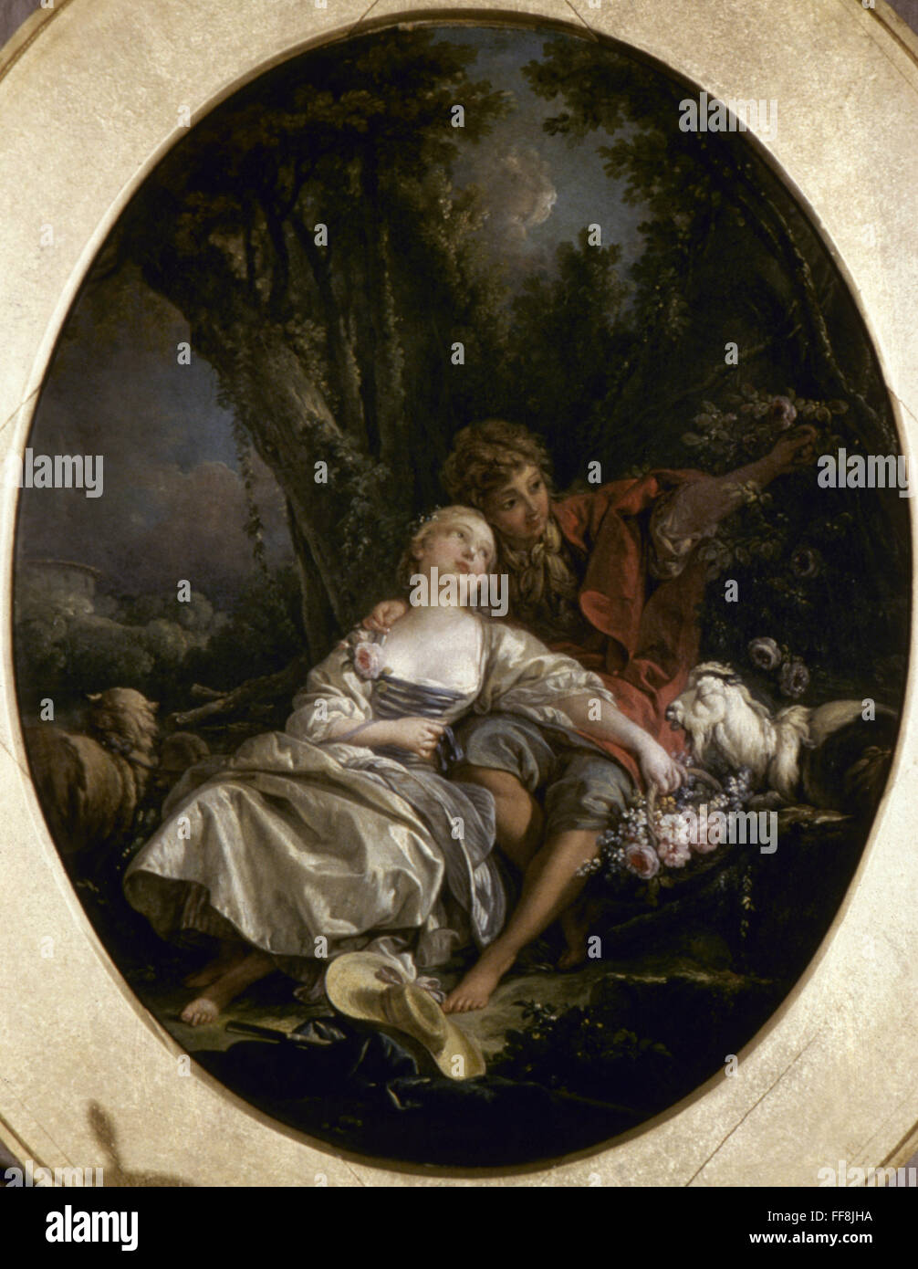 BOUCHER: SHEPHERD, 1761. /nFrancois Boucher: Shepherd and Shepherdess ...