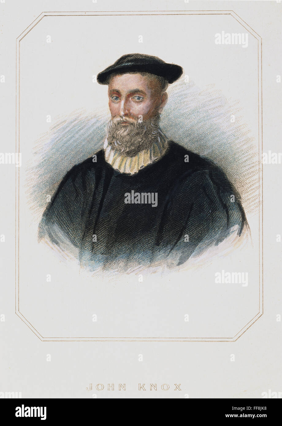 JOHN KNOX (1513-1572). /nScottish religious reformer. Steel engraving ...