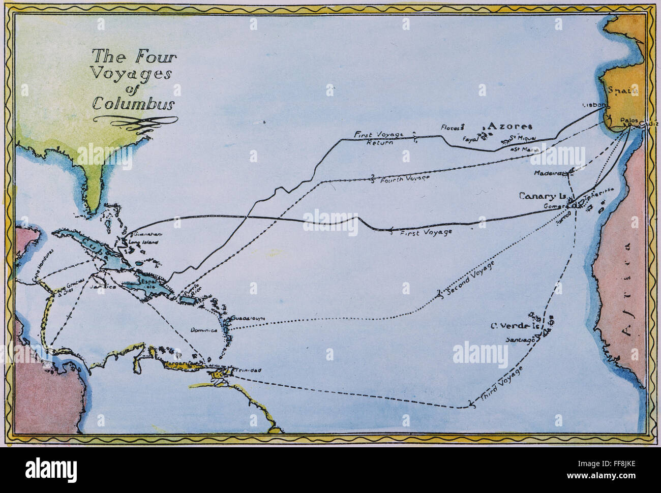 Spanish explorer map High Resolution Stock Photography and Images - Alamy