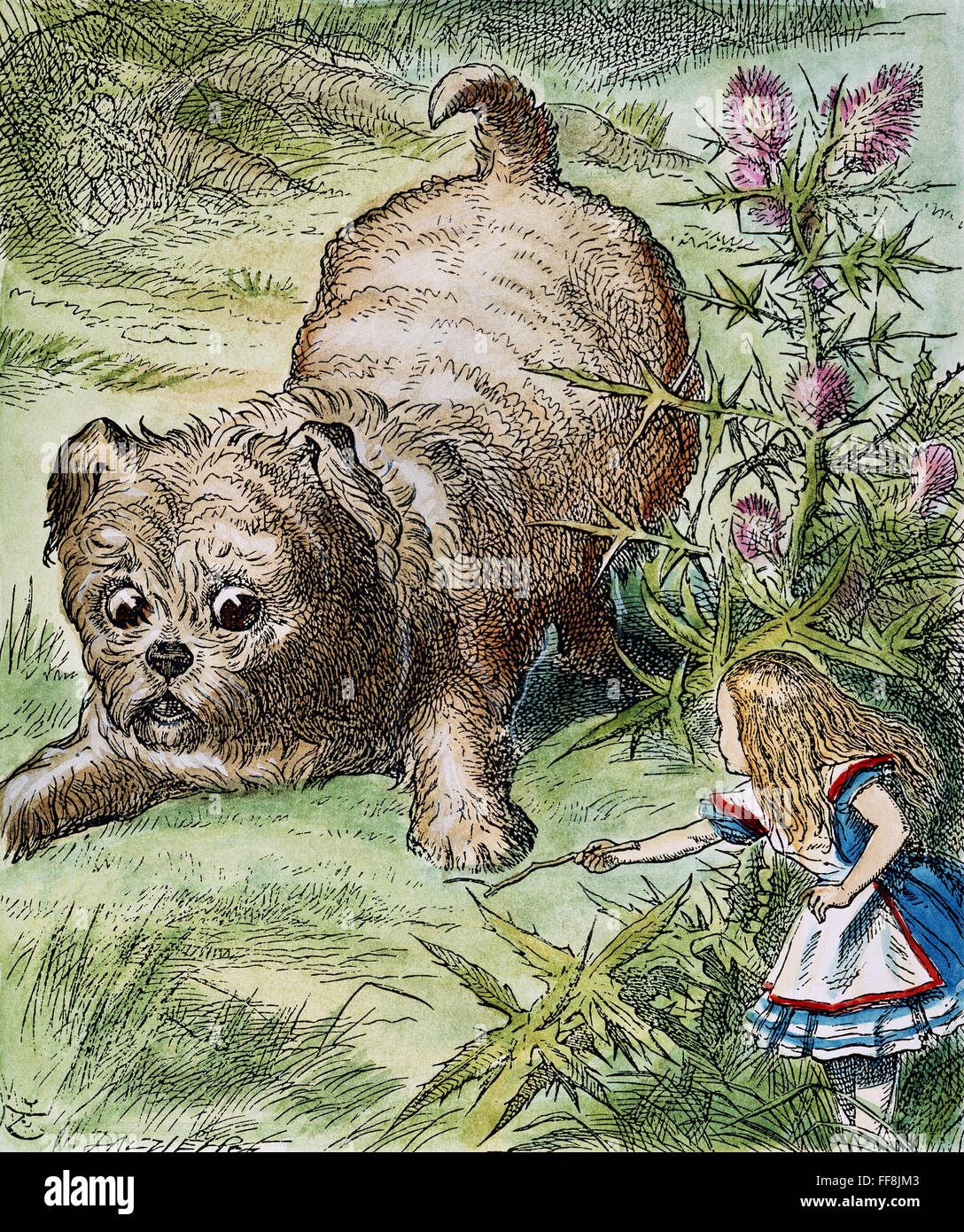 CARROLL: ALICE, 1865. /nAlice encounters the enormous puppy. After the ...