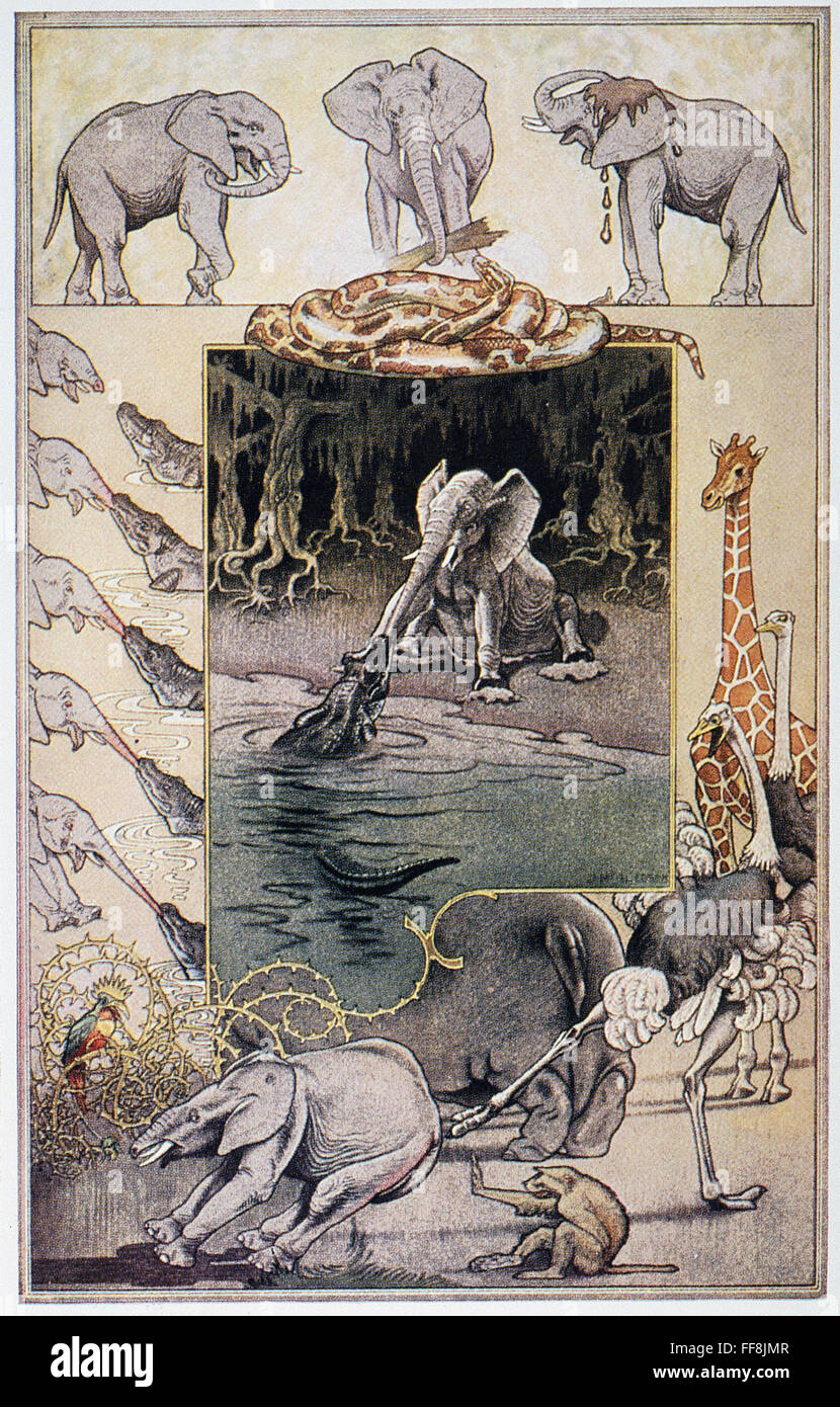 KIPLING: JUST SO STORIES. /n'The Elephant's Child.' Illustration by ...