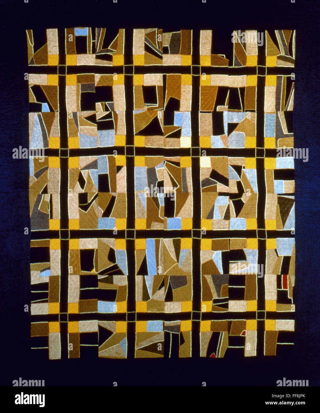 AMISH 'CRAZY PATCH' QUILT, /nc1900, from Pennsylvania Stock Photo - Alamy