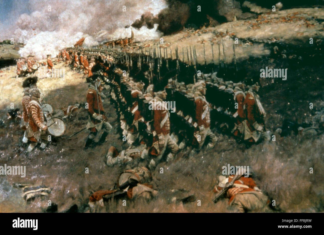 PYLE: BATTLE OF BUNKER HILL. /nBattle of Bunker Hill: oil on canvas ...