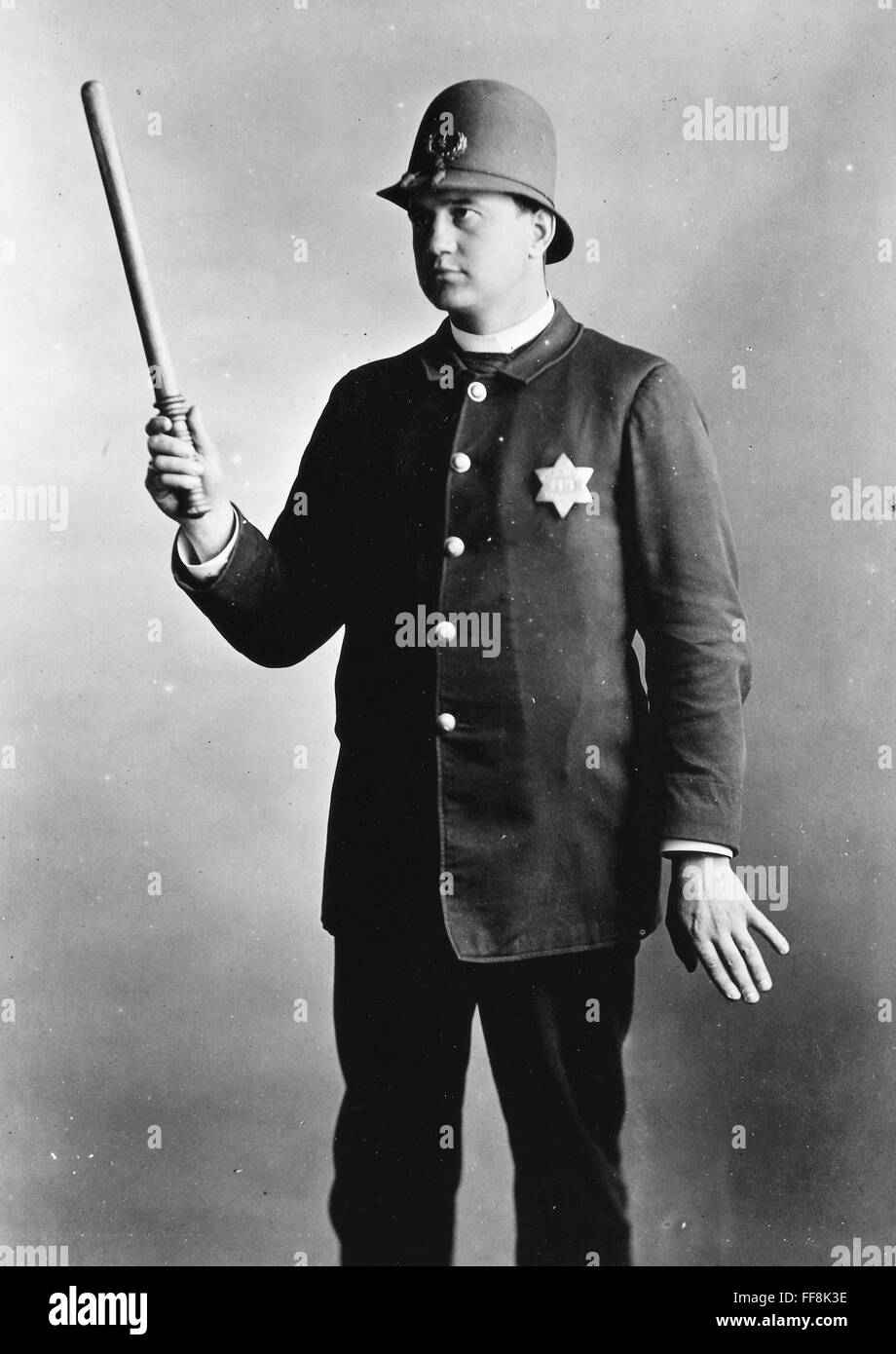 POLICEMAN, 1891. /nA Chicago, Illinois, police officer. Photographed in ...