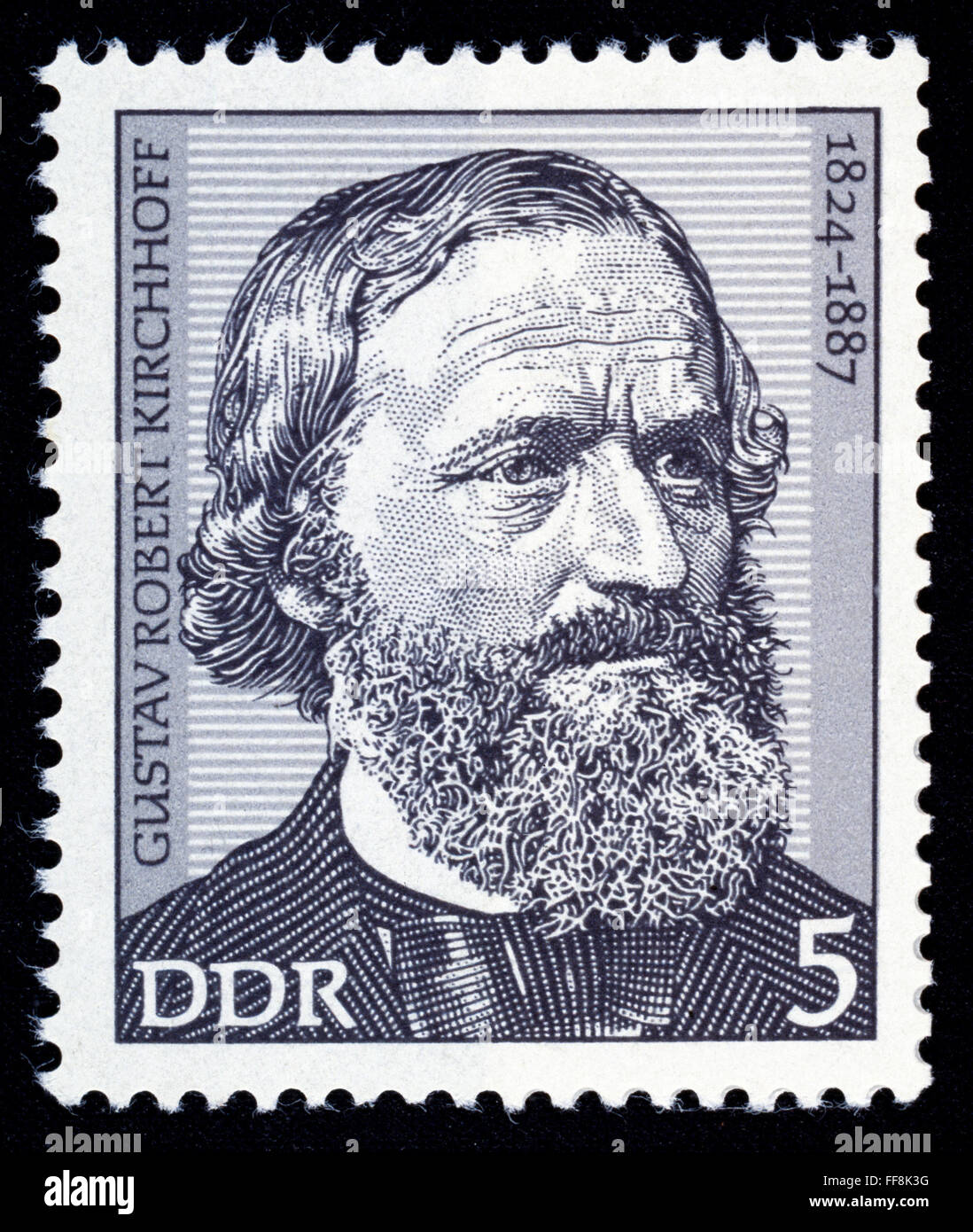 GUSTAV ROBERT KIRCHHOFF /n(1824-1887). German physicist. On an East ...