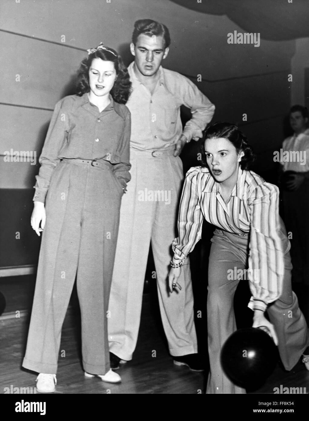 JUDY GARLAND (1922-1969). /nAmerican singer and actress. Bowling with ...