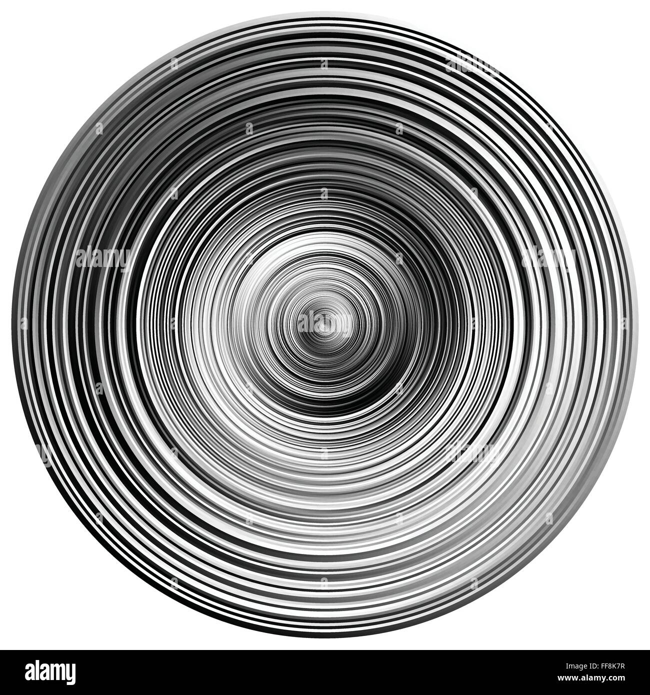 Concentric Rings Circles Pattern Abstract Monochrome Element On White Stock Vector Image And Art