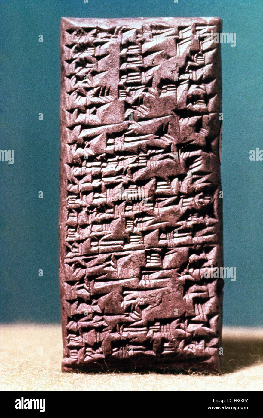 BABYLONIAN CLAY TABLET /nClay tablet listing literary works, probably ...
