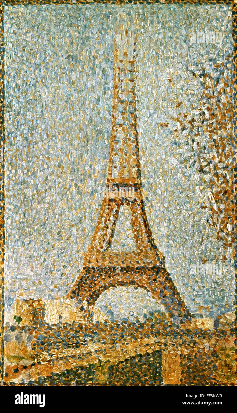 SEURAT: EIFFEL TOWER, 1889. /nGeorges Seurat: The Eiffel Tower. Oil on ...