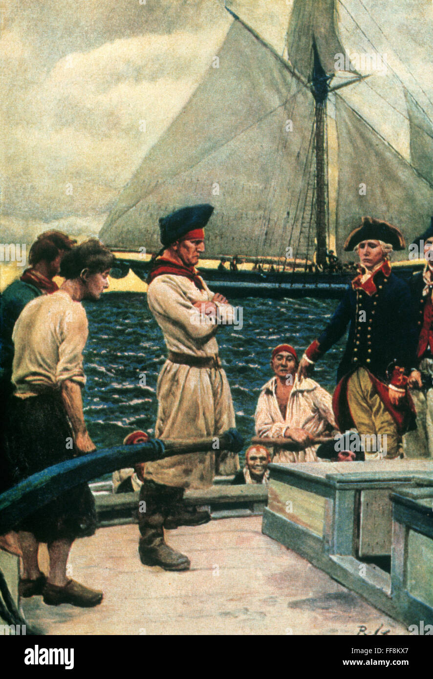 REVOLUTIONARY WAR. /nAn American privateer taking a British prize ...