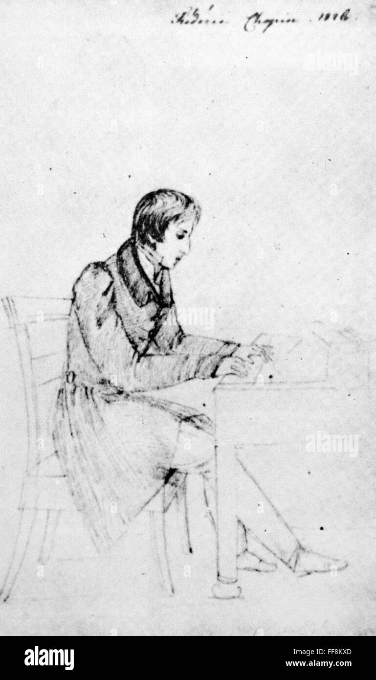 FREDERIC CHOPIN (1810-1849). /nPolish composer and pianist. Chopin at the piano as a young man ...