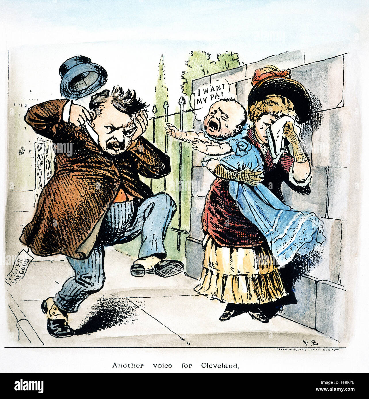 G. CLEVELAND CARTOON, 1884. /n'Another Voice for Cleveland': American ...