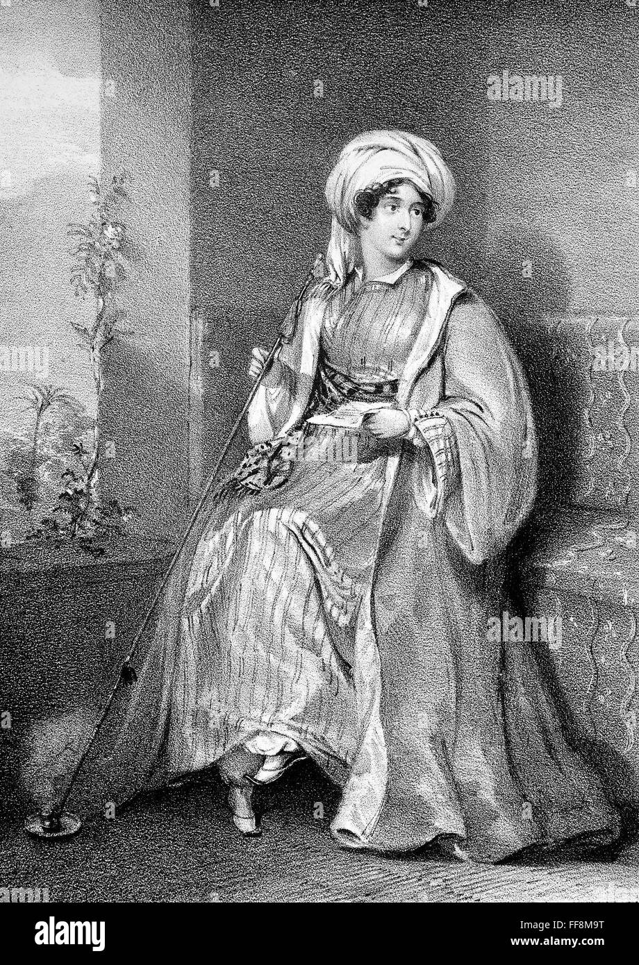 HESTER LUCY STANHOPE /n(1776-1839). English traveler. Lithograph ...