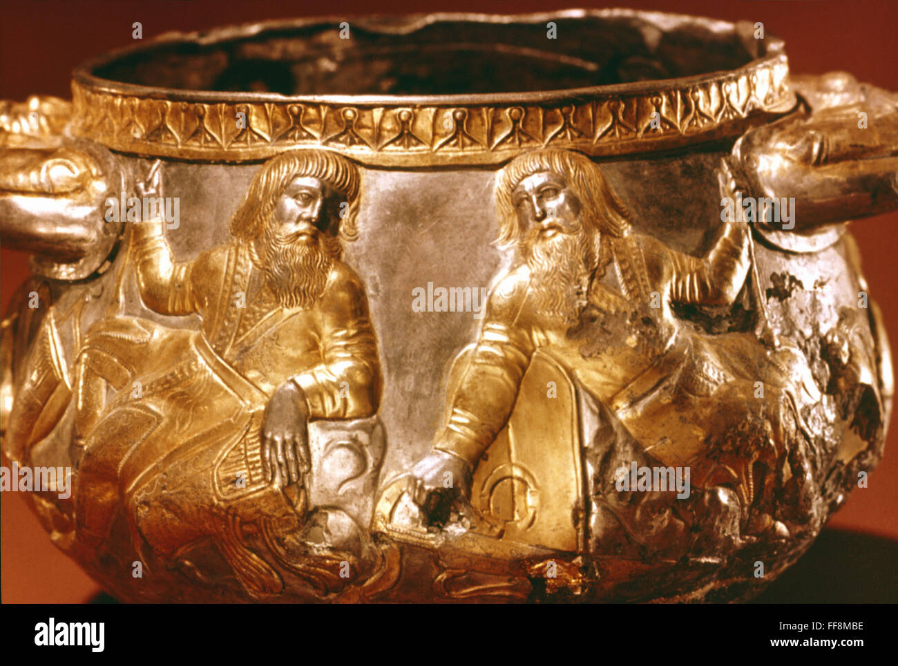 GREEK DRINKING CUP, silver gilt, from Scythia. 7th-3rd centuries, B.C ...