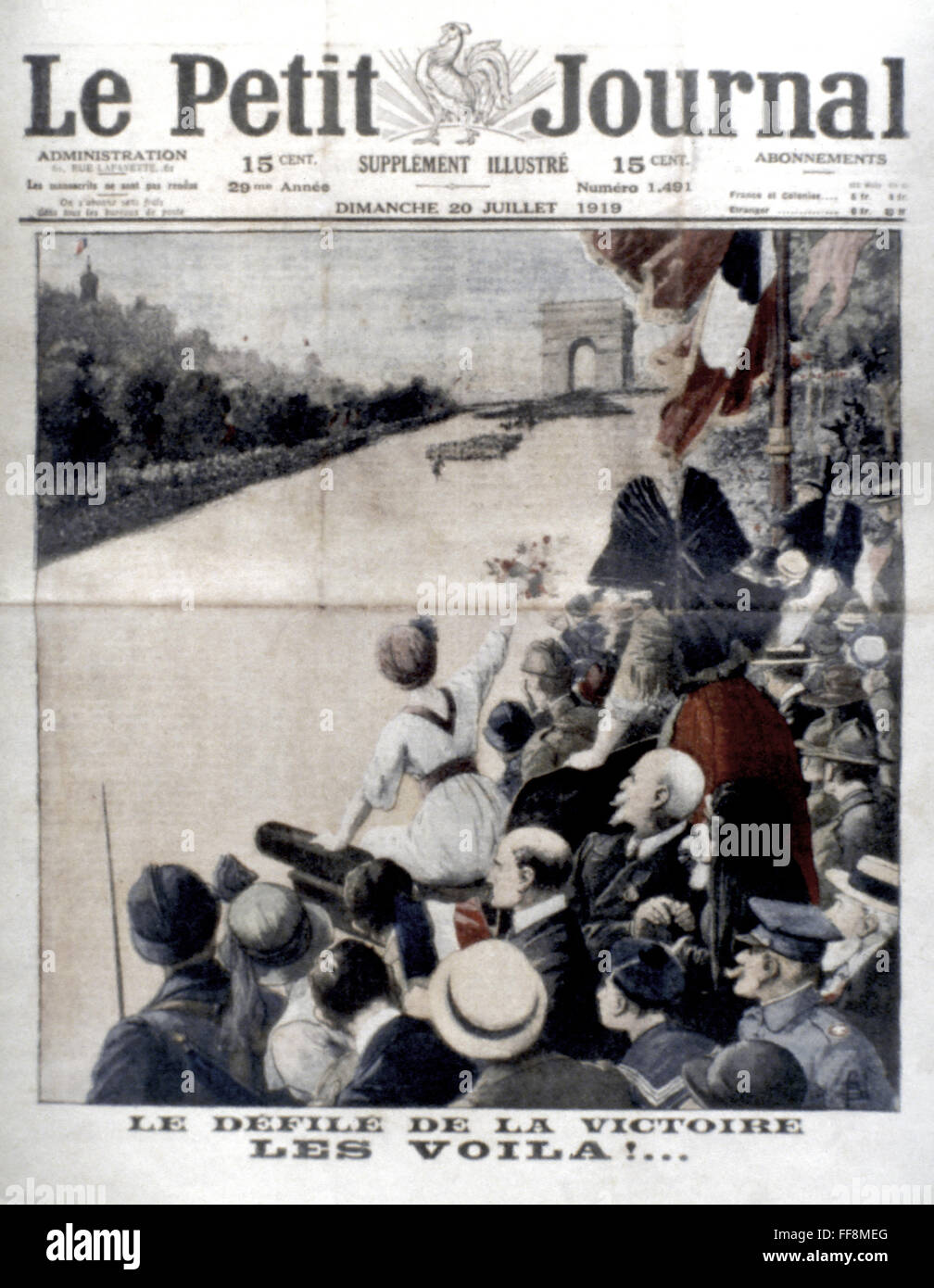 WORLD WAR I: FRENCH PARADE. /nWorld War I victory parade at the Arc de ...
