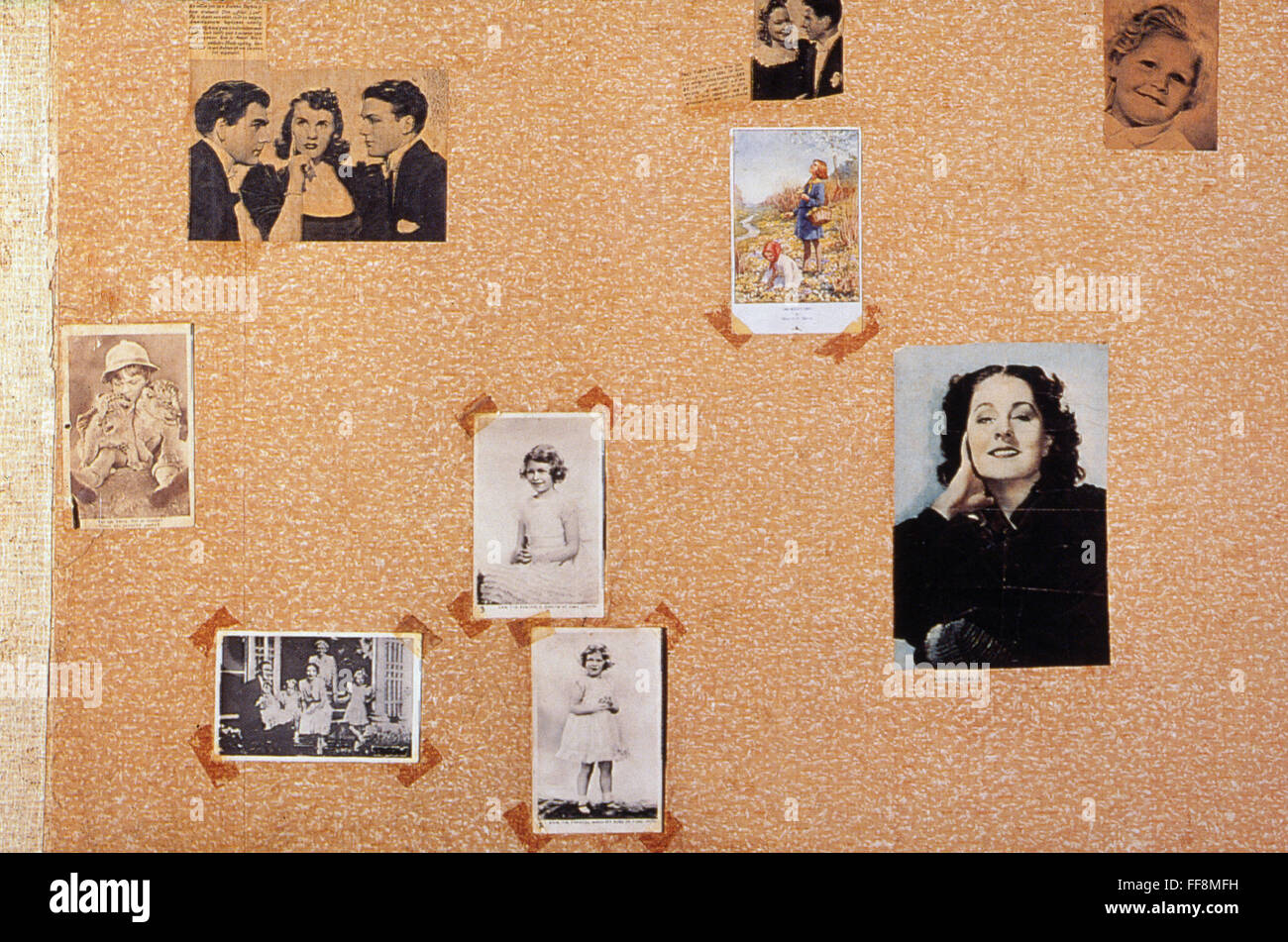 ANNE FRANK (1929-1945). /nGerman Jewish diarist. Detail of wall in her ...