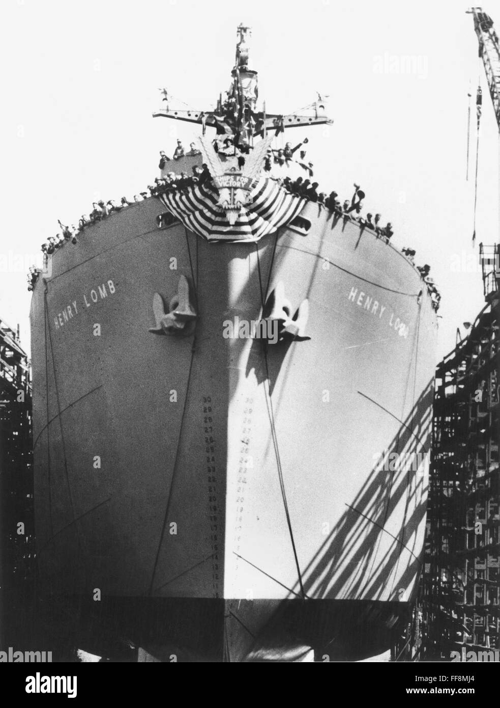 WWII: LIBERTY SHIP. /nThe 202nd Liberty Ship, the 'Henry Lomb ...