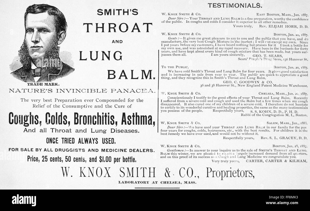 PATENT MEDICINE AD, 1887. /nAmerican advertisement, 1887, for 'Nature's ...