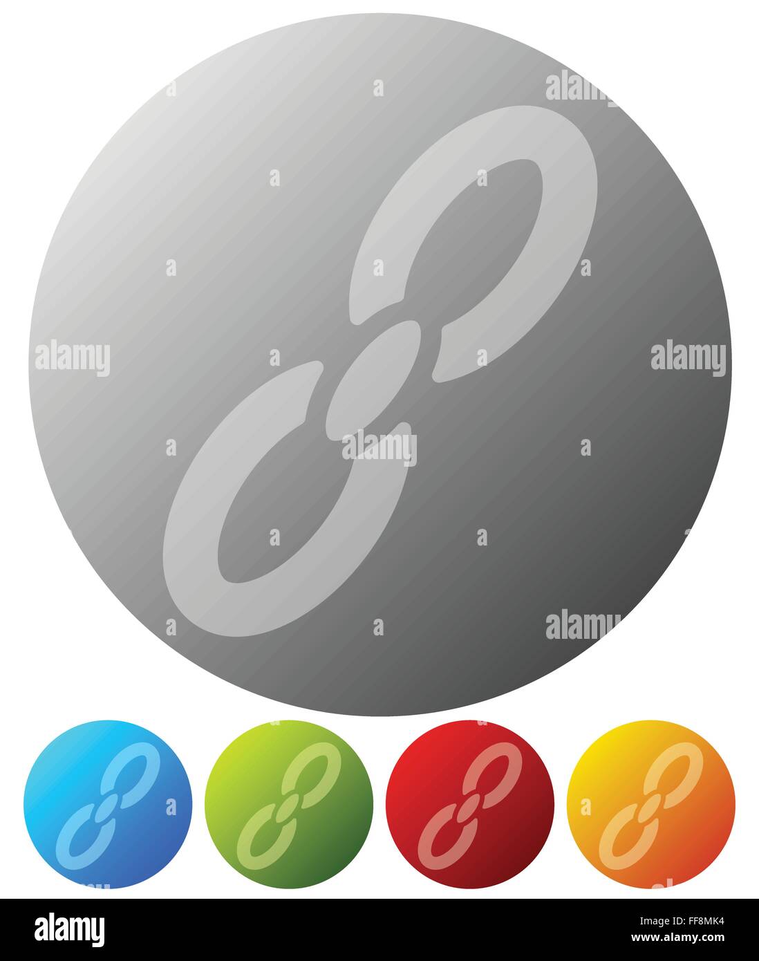 Icon with chain link symbol for connection, appendix, attachment concepts Stock Vector Image ...