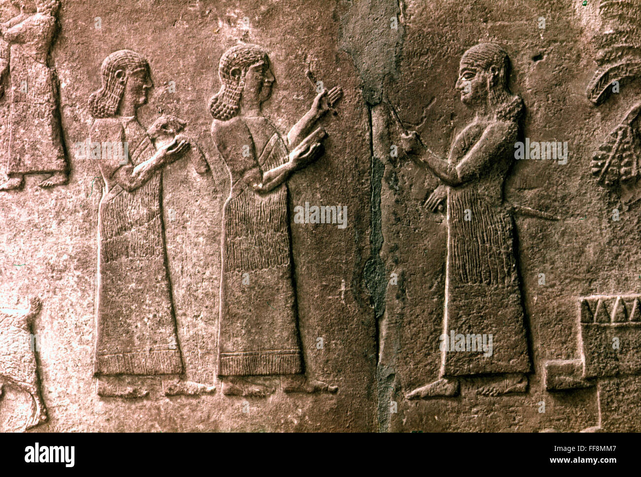 ASSYRIAN SCRIBES /nregistering spoils of a victory. From Nimrud Stock ...