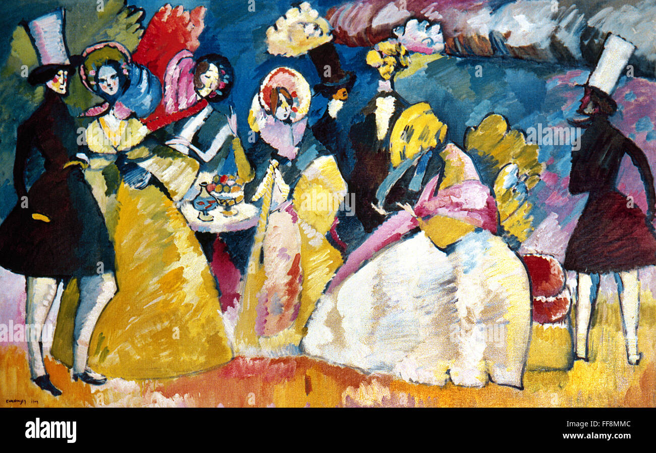 KANDINSKY: CRINOLINE, 1909. /nGroup in Crinolines. Oil on canvas by ...