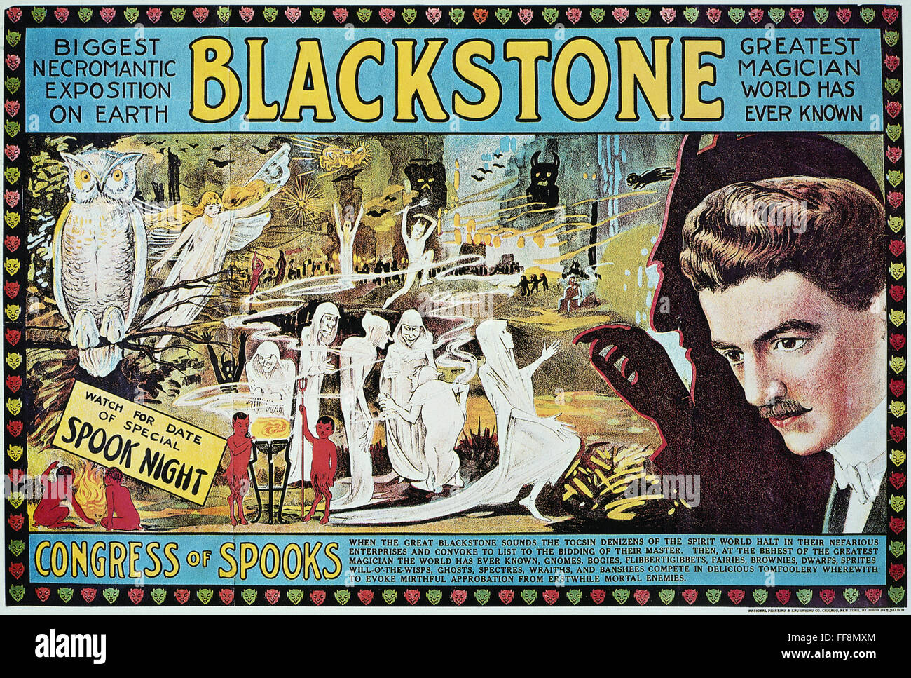 BLACKSTONE: POSTER, c1920. /nAmerican poster of magician Harry ...
