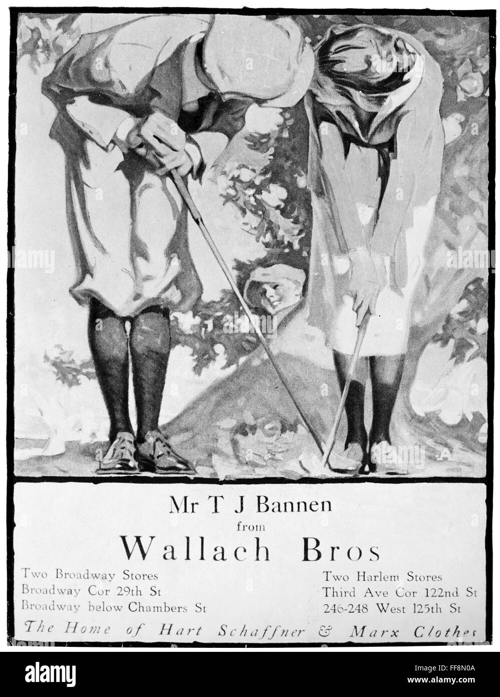WALLACH BROS., 1916. /nAn advertisement for Wallach Brothers clothier ...