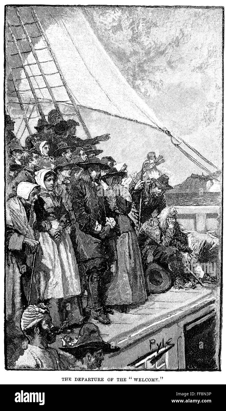 WILLIAM PENN (1644-1718). /nFounder of colony of Pennsylvania. Penn and ...