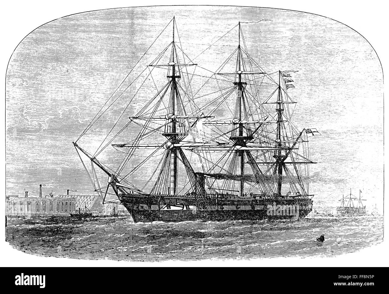HMS CHALLENGER, 1872. /nThe British survey ship HMS Challenger in ...