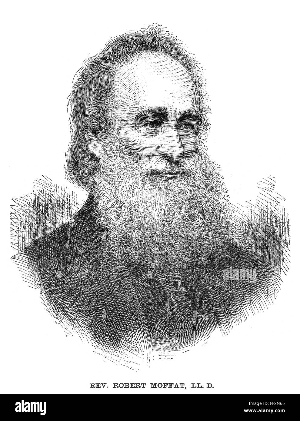 ROBERT MOFFAT (1795-1883). /nScottish missionary in South Africa. Wood ...