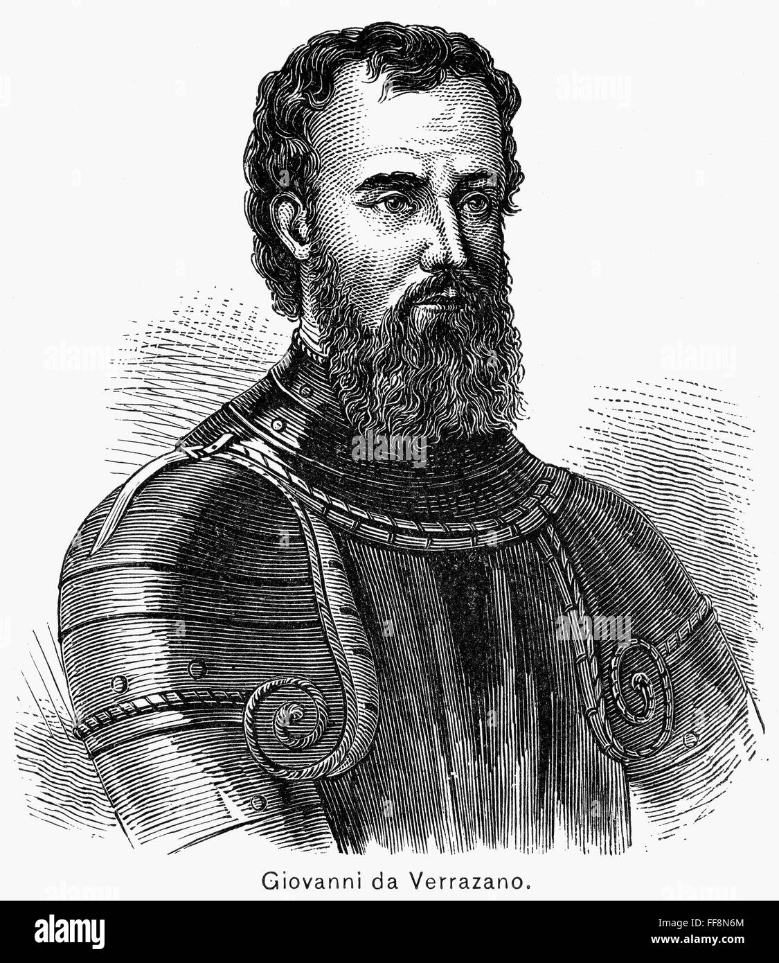 GIOVANNI da VERRAZZANO /n(c1485-c1528). Florentine navigator. Line ...