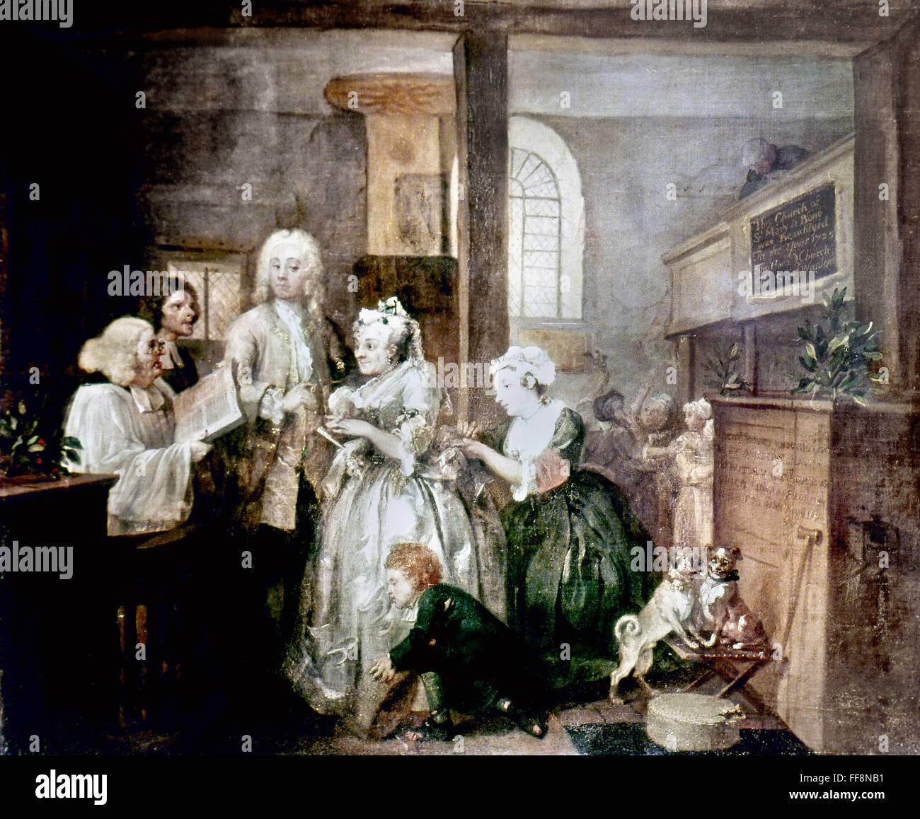 HOGARTH: RAKE'S PROGRESS. /n'The Marriage.' The fifth painting in the ...