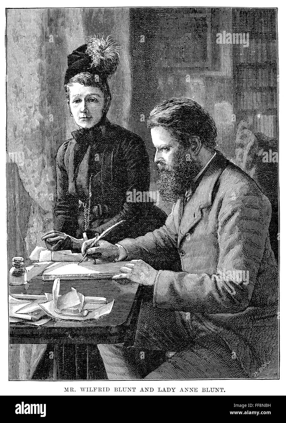 WILFRID SCAWEN BLUNT /n(1840-1922). English poet and traveler. Blunt at ...