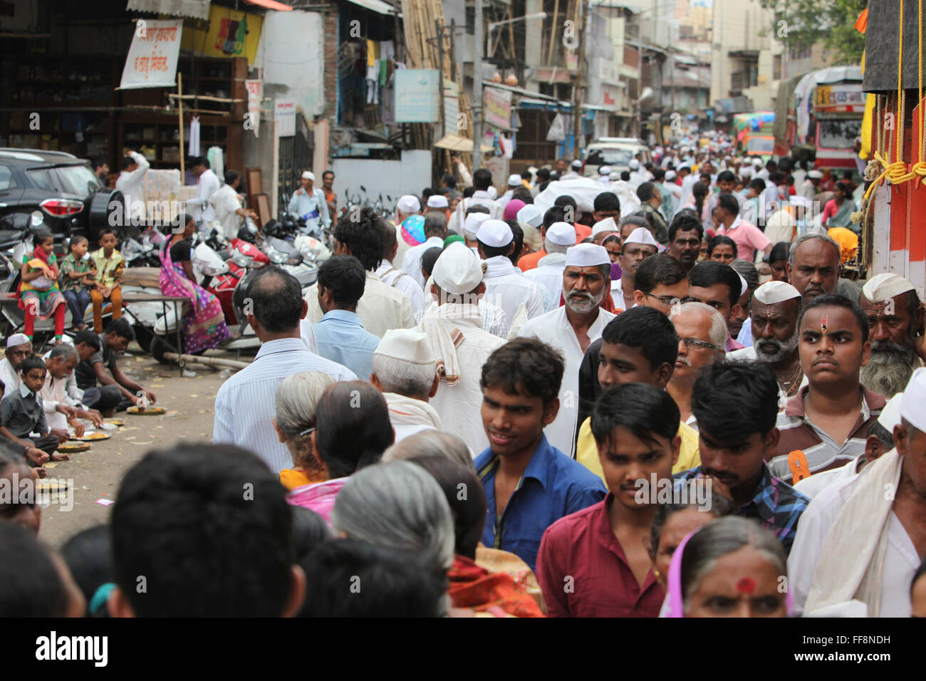 Pune, India - ‎July 11, ‎2015: Thousands of people throng to a ...