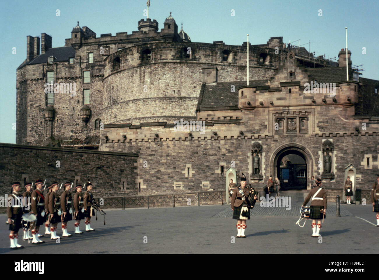 SCOTLAND: EDINBURGH. /nEdinburgh Castle, from the Esplande Stock Photo ...