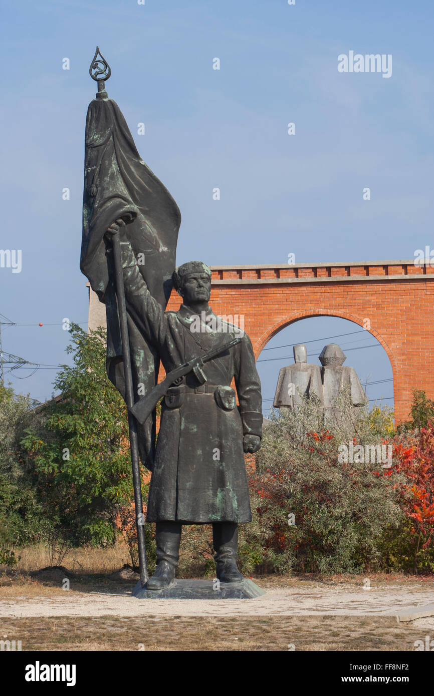 Communist-era Red Army Soldier statue (1947) in the Memento Park ...