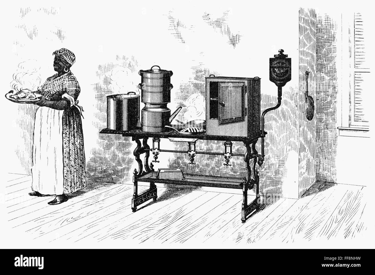 GAS STOVE, 1878. /nAmerican patent gasoline vapor stove, 1878 Stock ...